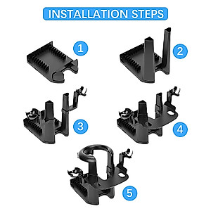 Wabracket 5 in 1 VR Stand,Wall Mount/Desk Bracket Kit for Oculus Quest 2/RIFT/GO/PS VR/HTC Vive,Headset and Controller Holder,Cable Management（Black