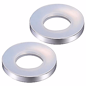 Yescom Bathroom Sink Mounting Ring Chrome Plating for Home Countertop Glass Vessel Sink Drain Mount Support 2 Pack