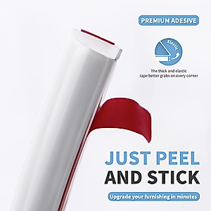 Art3d 10Ft Flexible Trim Caulk Strip, Peel and Stick Trim for Molding, Tile Edge, Ceiling, Wall Corner in White