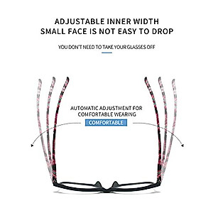 SIADEE Progressive Multifocal Blue Light Blocking Reading Glasses Women Men- Green 2.0X