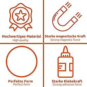 ECENCE Magnetic Smoke Detector Installation Tool 5pcs Magnetic Adhesive Pads with hole and 3M Glue For Smoke Alarms Ø 70mm, No Drilling Or Screws, Quick and Easy Fastening