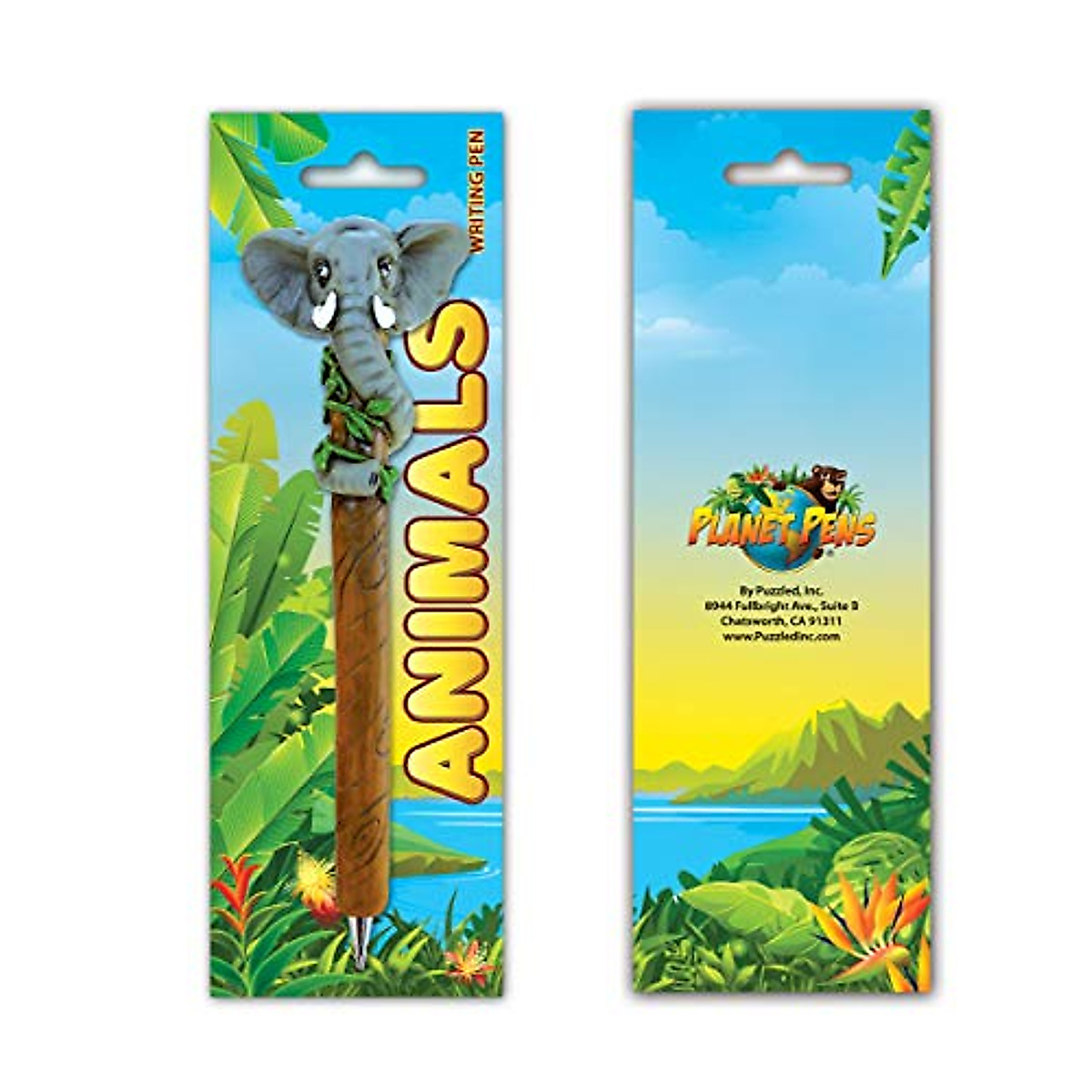Planet Pens Elephant Novelty Pen - Cute Fun and Unique Kids and Adults Ballpoint Pen, Colorful Zoo Animal Writing Pen Instrument For School and Office