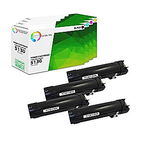 TCT Premium Compatible High Yield Toner Cartridge Replacement for Dell 5130CDN Printers (Black 330-5846, Cyan 330-5850, Magenta 330-5843, Yellow 330-5852) - 4 Pack