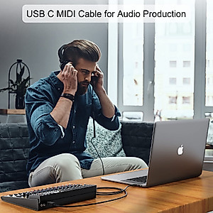 Bundle-2 Items: USB B 2.0 to USB C Printer Cable 6.6 FT, 7-in-1 USB-C Hub Multiport Adapter USB3.0 5Gbps Date Ports