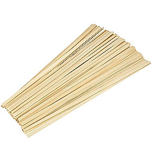 Pllieay 60 Pieces Bamboo Sticks Wooden Craft Sticks Extra Long Sticks for Crafting (15.7 Inches Length × 3/8 Inches Width)