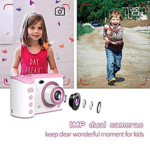 LKYBOA Child Camera - Kids Digital Cameras for Boys Girls Gifts HD Screen Video Camera for Kids Shockproof Children Selfie Toy