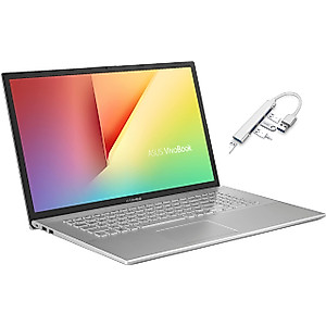 ASUS VivoBook 17.3" HD+ LED Anti-Glare Display Laptop | 10th Gen Intel Core i7-1065G7 | 16GB RAM | 1TB SSD | Intel HD Graphics 610 | Windows 10 S | with USB3.0 HUB Bundle