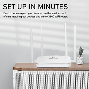 WiFi Dual Band Router,WiFi 6 Router,Wireless Router,Gigabit Router,AX1800 Wireless (Speed Up to 1.8 Gbps),4 High Gain Antennas,Long Range Coverage
