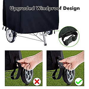 Rouffiel Gas Grill Covers, 30 inch BBQ Grill Cover 420D Heavy Duty Waterproof, Outdoor Barbecue Cover Non-Fade and Rip Proof Fits Grills of Weber, Char-Broil