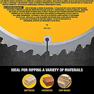 DEWALT 10-Inch Miter / Table Saw Blades, 60-Tooth Crosscutting & 32-Tooth General Purpose, Combo Pack (DW3106P5)