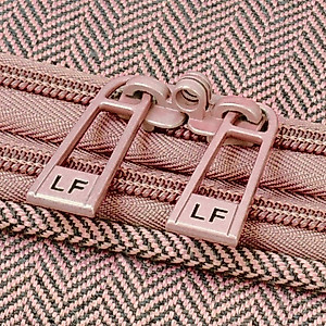 LONDON FOG Newcastle Softside Expandable Spinner Luggage, Rose Charcoal Herringbone, Carry-On 20-Inch