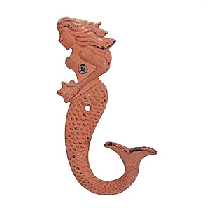 Deco 79 Metal Solid Wall Hook, Set of 3 4"W, 7"H, Multi Colored