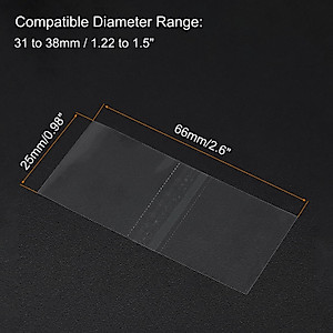 PATIKIL 66x25mm PVC Perforated Shrink Bands, 250Pcs Heat Shrink Wrap for Bottles, Jars, Cans and Tins Fits Cap Diameter 1.22to1.5", Clear