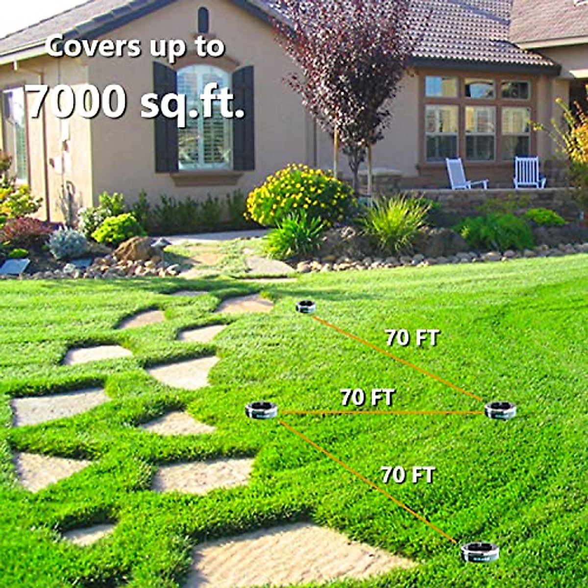 Mole Repellent Stake Repellent Solar Repellent 4 Pack,Outdoor Ultrasonic Gopher Repeller Deterrent Waterproof,Groundhog Repellent Spikes Drive Away,Rodent Vole Chaser for Lawn Gardens and Yards