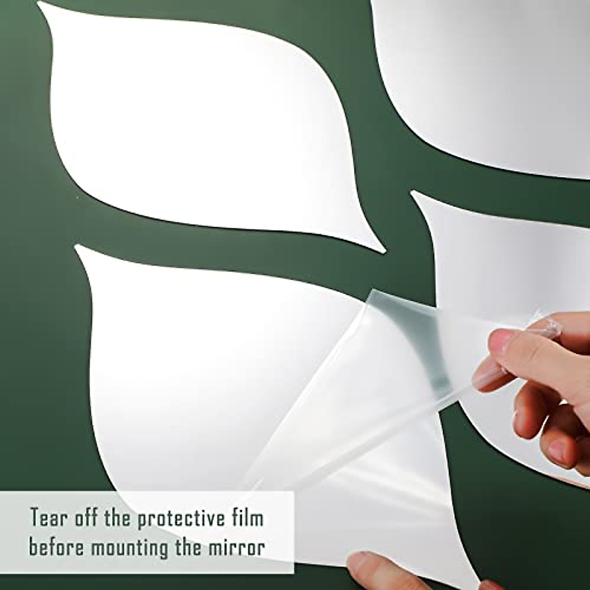 15 Pack Removable Acrylic Mirror Wall Stickers Teardrop Mirror Acrylic Wall Sticker 3D DIY Wall Decals Art for Living Room Bathroom Home Office Classroom, 11.8 x 6.6 Inch (Silver)