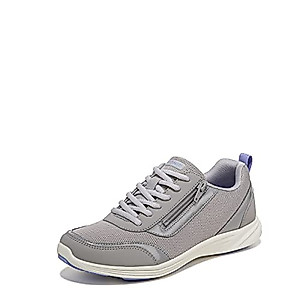Vionic Women's Agile Cassis Walking Sneaker- Supportive Active Sneaker That Includes an Orthotic Insole and Cushioned Outsole for Arch Support, Light Grey 8 Medium