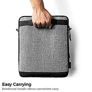 tomtoc Tablet Shoulder Sleeve Bag for 12.9-inch New iPad Pro (6th/5th/4th/3rd Gen) 2022-2018 with Magic Keyboard and Smart Keyboard Folio or Logitech Slim Folio Pro Case, Front Pocket for Accessories