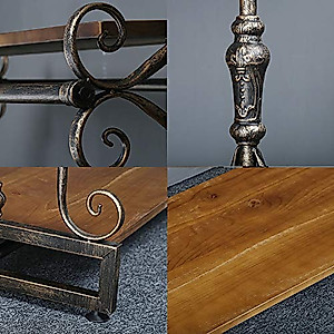 Qianniu Industrial Clothing Rack Display Commercial Grade Heavy Duty Garment Rack With Shelves Vintage Steampunk Hat Rack Shoes Rack Cloth hanger (47")