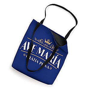 Ave Maria Gratia Plena Latin Mass Hail Mary Catholic Rosary Tote Bag