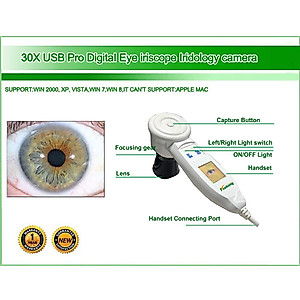 Iriscope Iridology Camera 5.0 MP LED Light Iris Analyser Iridoscope iriscopio