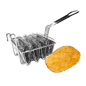 LOVIVER Taco Deep Shell Fryer Basket Taco Holder Basket with Grip Handle, Practical, 4/6 Shells Optional - 4 Shells