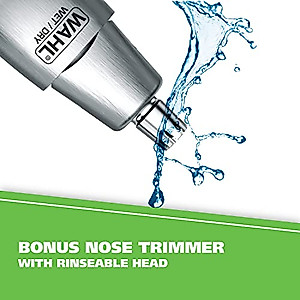 Wahl Groomsman Cord/Cordless Beard Trimming kit for Mustaches, Hair, Nose Hair, and Light Detailing and Grooming with Bonus Wet/Dry Electric Battery Nose Trimmer – Model 5623V