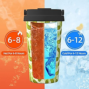 WANGXUEE Sushi Dill Pickles Print 500ml Stainless Steel Travel Tumbler Double Wall Vacuum Insulated Coffee Mug