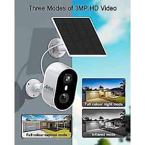 ANRAN Security Cameras Wireless Outdoor, 2K WiFi Surveillance Camera for Home Security, Battery Powered Cameras with Spotlight, Motion Detection, Color Night Vision, Compatible with Alexa, 2 Packs