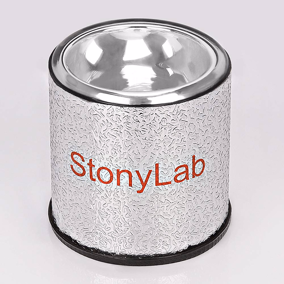 StonyLab Dewar Flask, Hemispherical Borosilicate Glass Dewar Flask with Aluminum Base, 90mm Interior Depth and 94mm Interior Diameter for Laboratory - 250ml