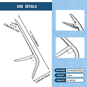 2 Pieces Stainless Steel Fish Hook Remover Fishing Extractor Freshwater and Saltwater Hooker Tool for Fishing, 11-1/2 inch