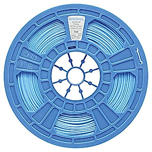 Dremel DigiLab PLA-BLU-01 3D Printer Filament, 1.75 mm Diameter, 0.75 kg Spool Weight, Color Blue, RFID Enabled, New Formula and 50 Percent More per Spool