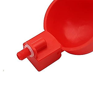 Achicklead Automatic Chicken Water Cups Chicken Water Feeder Poultry Drinking Bowl, for Chicks Duck Quails Pigeons Birds Turkey (18, White Tee Fittings)