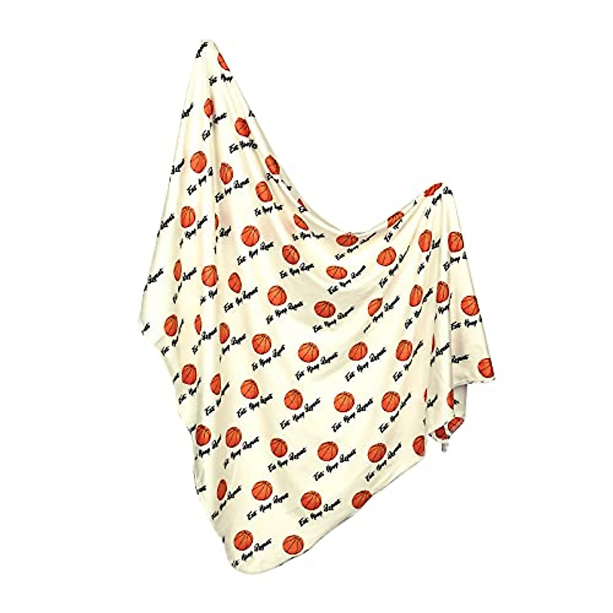 Sport Baby Swaddle Blanket - 2 Pack Swaddling Receiving Blanket with Headband - Baby Shower Newborn Gift (Basketball)