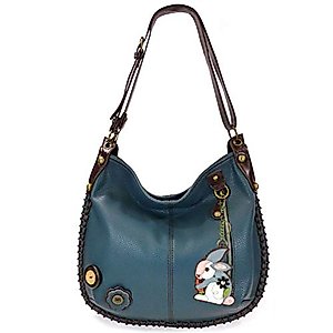 CHALA Crossbody Handbag, Casual Style, Soft, Shoulder or Crossbody with Adjustable Strap - Navy Blue (Rabbit)