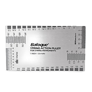 String Action Ruler Gauge Tool for Electric Bass and Acoustic Guitar