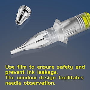 BIGWASP 50pcs Assorted Disposable Cartridge Tattoo Needles Round Shader Mixed 3RS 5RS 7RS 9RS 11RS (50pcs #12 Standard RS)