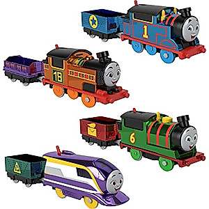 Thomas & Friends Toy Train 4-Pack With Thomas Nia Percy & Kana Motorized Engines For Preschool Kids Ages 3+ Years