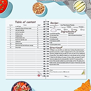 PECULA Recipe Book, 5.6"x 8.2" Recipe Book To Write In Your Own Recipes, Blank Recipe Book, Recipe Notebook, Recipe Journal Hold 170 Recipes