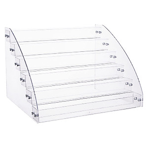 Yebeauty Clear Nail Polish Display Holder Organizer, 6 Layers Acrylic Organizer Storage Tray Rack Stand Holder for Cosmetic Eyeglasses Lash Display