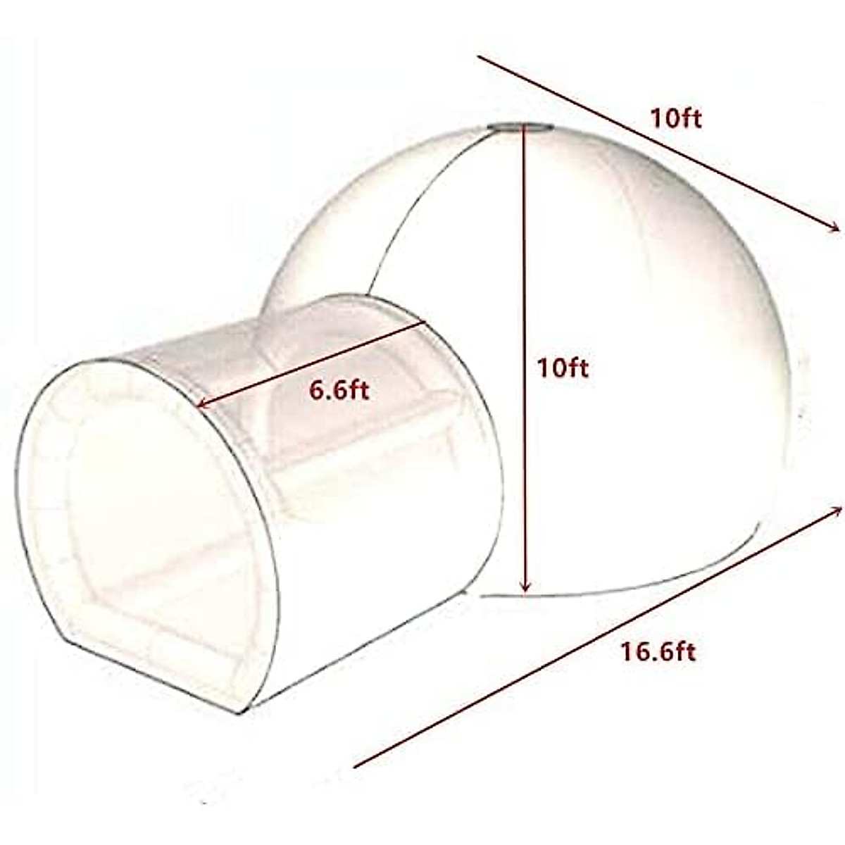 Inflatable Bubble House, 2~3 People Air Column Half-Transparent Tent for Camping, Blow up Dome Tent for Outdoor Stargazing, Music Festival, Family Day Party, Accommodate 1.8mx1.5m Bed