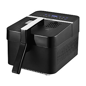 Kalorik FT 45418 BK 2-in-1 Digital Air and Deep Fryer, Black, LED Display Features Easy-to-use Digital Controls with 8 Cooking Presets, 3-Quart Basket Yields 3 to 4 Servings, Detachable Power Cord