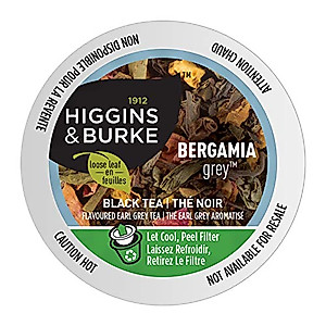 Higgins & Burke Bergamia Grey, Loose Leaf, Black Tea, Keurig K-Cup Brewer Compatible Pods, 24 Count