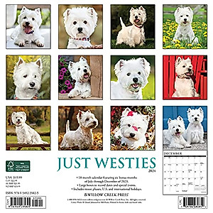 Willow Creek Press Westies Monthly 2024 Wall Calendar (12" x 12")
