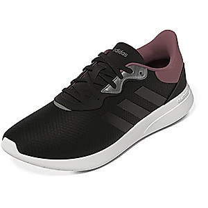 adidas Women's QT Racer 3.0 Sneaker, Black/Black/Pink Strata, 8