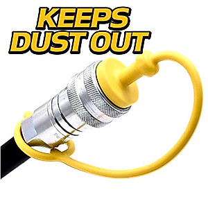 HD Switch 8 Pack Hydraulic Quick Coupler Dust Cap & Plug Set fits 1/4" ISO John Deere 120R D120 D160 H120 H160 H165 X950R 54D 60D 1023E 1025R 1026R 2025R 2026R 2032R 2036R 2038R 2305 2320 2720 2520