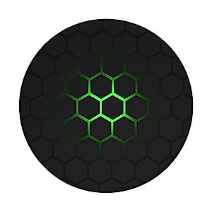 Cell Phone Button Pop Out Holder Plain Matte Black and Green PopSockets PopGrip: Swappable Grip for Phones & Tablets