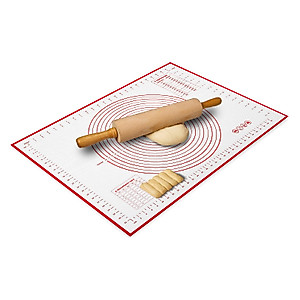 Silicone Baking Mat with Measurements 17 x 25 Inch, Food-Grade Non-Stick Pastry Rolling Sheet