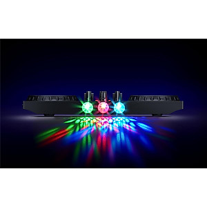 Numark Party Mix II - DJ Controller with Party Lights, DJ Set with 2 Decks, DJ Mixer, Audio Interface and USB Connectivity + Serato DJ Lite