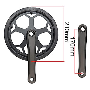 WEERAS Urban Folding Bicycle Crank Single Speed 48T 170mm, Comes with Protective Case