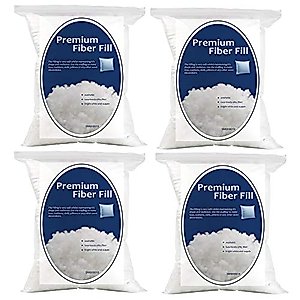 Bupete 600g/21oz Polyester Fiber Fill, Premium Fiber Fill Stuffing, Fluff Stuffing High Resilience Fill Fiber for Stuffed Animal Crafts, Pillow Stuffing, Cushion Stuffing